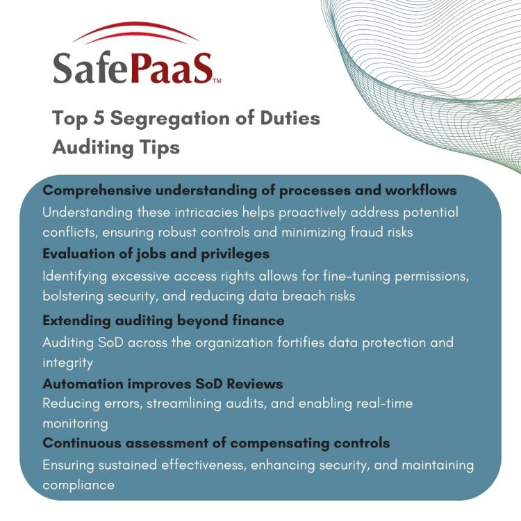 Top 5 Segregation of Duties auditing tips - SafePaaS