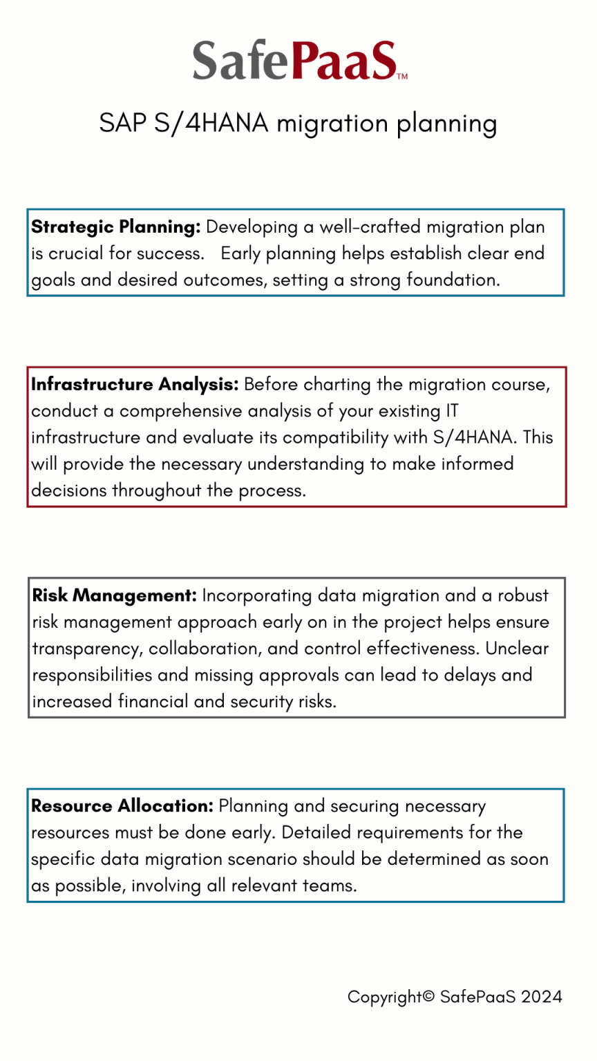 Planificación de la migración S/4HANA y enfoques de migración - SafePaaS